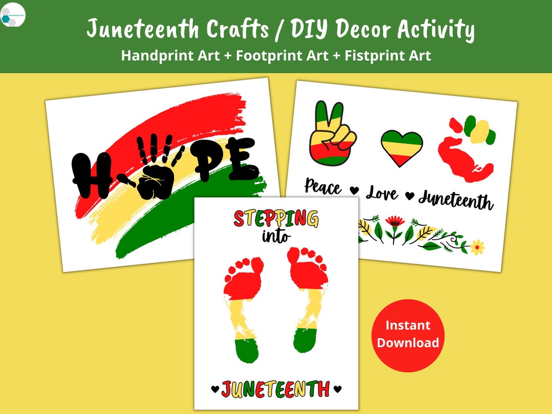 Juneteenth Crafts for Kids, Toddlers, Preschool, PRINTABLE Juneteenth ...