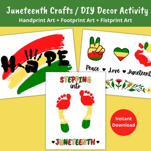 Juneteenth Crafts for Kids, Toddlers, Preschool, PRINTABLE Juneteenth ...