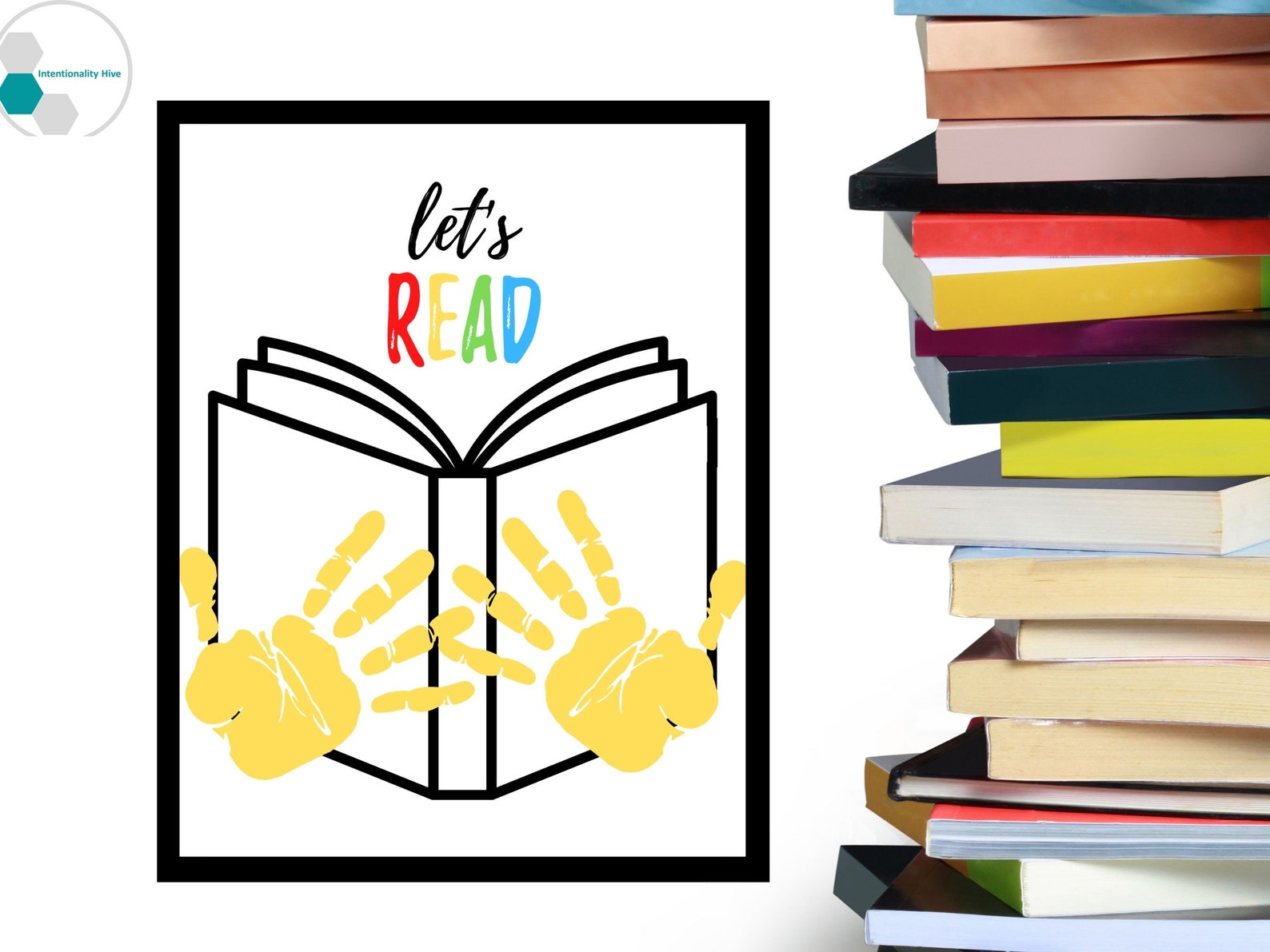 Book Handprint Craft | Printable Back to School Handprint | Let's Read ...