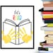 Book Handprint Craft | Printable Back to School Handprint | Let's Read ...