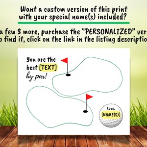 Best Dad by Par Footprint Art Craft Printable, DIY Father's Day Golf ...