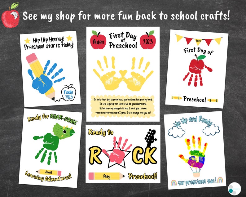First Day of School Handprint Craft 2025, Apple Back to School ...