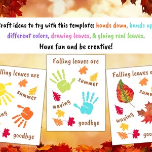 Fall Leaf Handprint Art for Toddlers & Preschoolers | Printable Fall ...