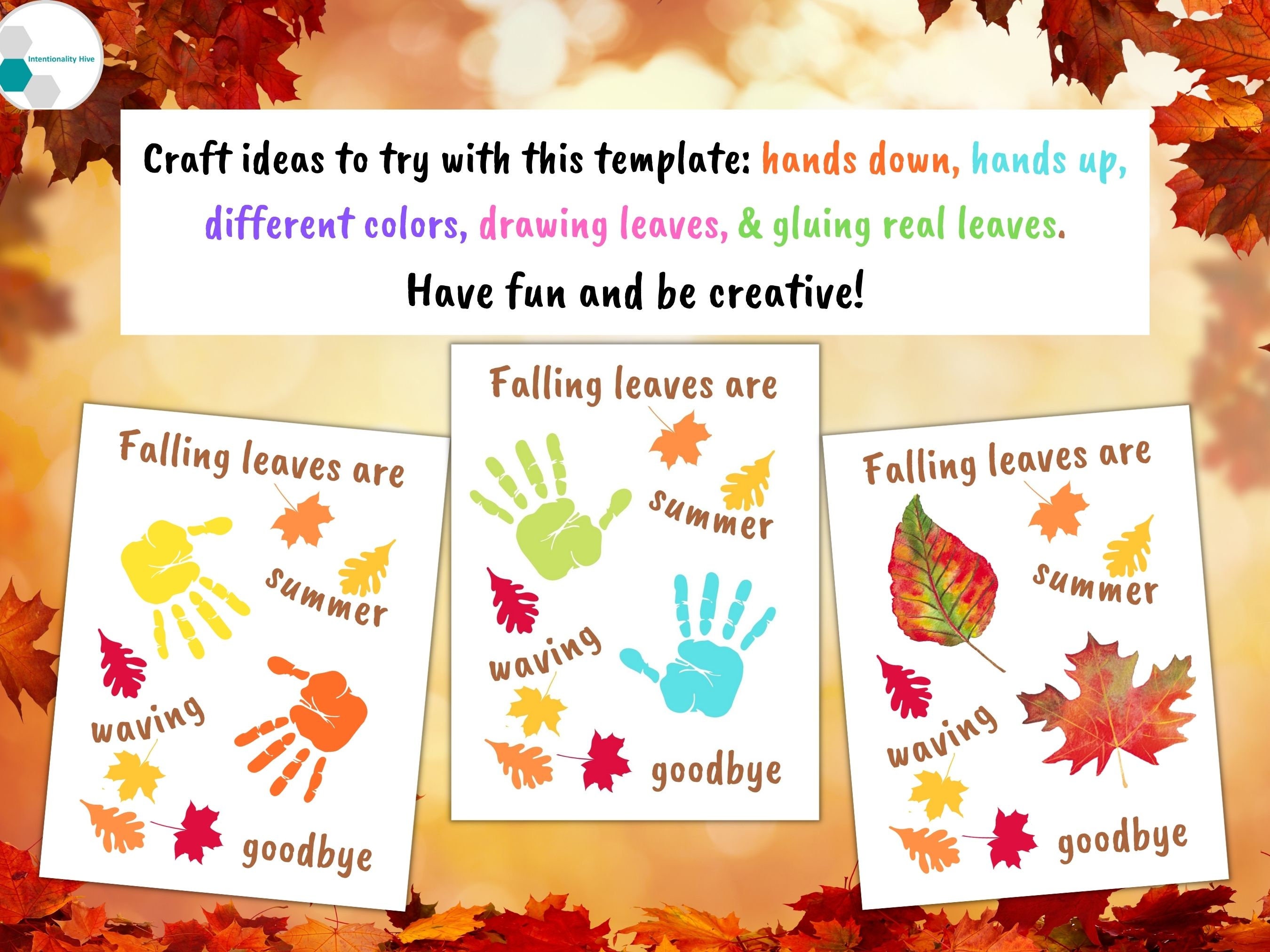 Fall Leaf Handprint Art for Toddlers & Preschoolers | Printable Fall ...