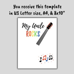 My Uncle Rocks Handprint Art Craft, Uncle Father's Day Uncle Gift From ...