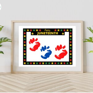Juneteenth Craft for Kids Printable Handprint Art - Etsy