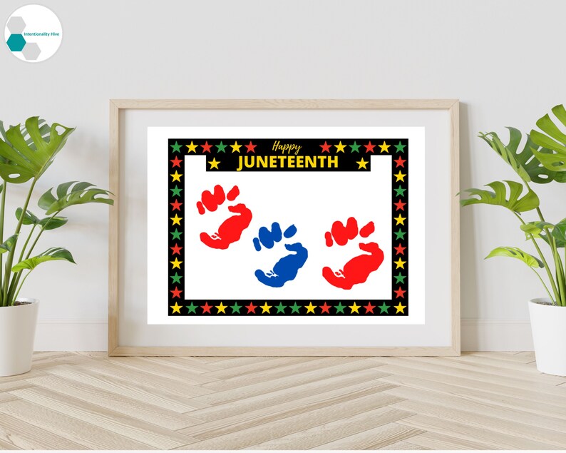 Juneteenth Craft for Kids Printable Handprint Art - Etsy