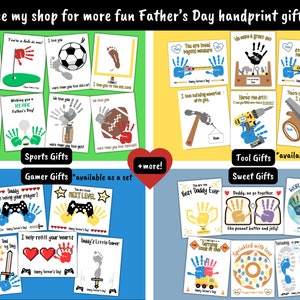 PERSONALIZED Dad Tool Handprint Art Gift, Daddy's Little Helper ...