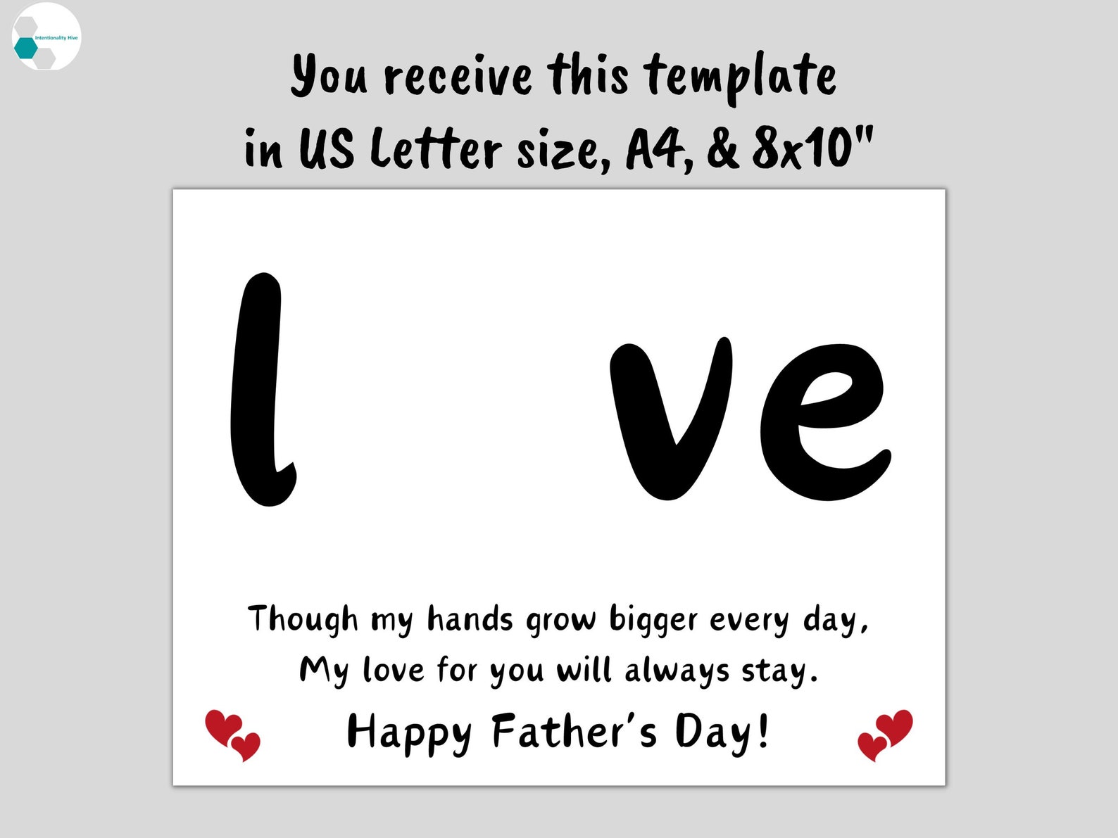 Father's Day Handprint Art Craft for Toddler Baby Kids, Love Handprint ...