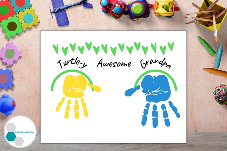 Grandpa Printable Handprint Craft Father's Day Handprint | Etsy