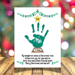 Christmas Tree Handprint Art Poem, Handprint Christmas Craft for ...