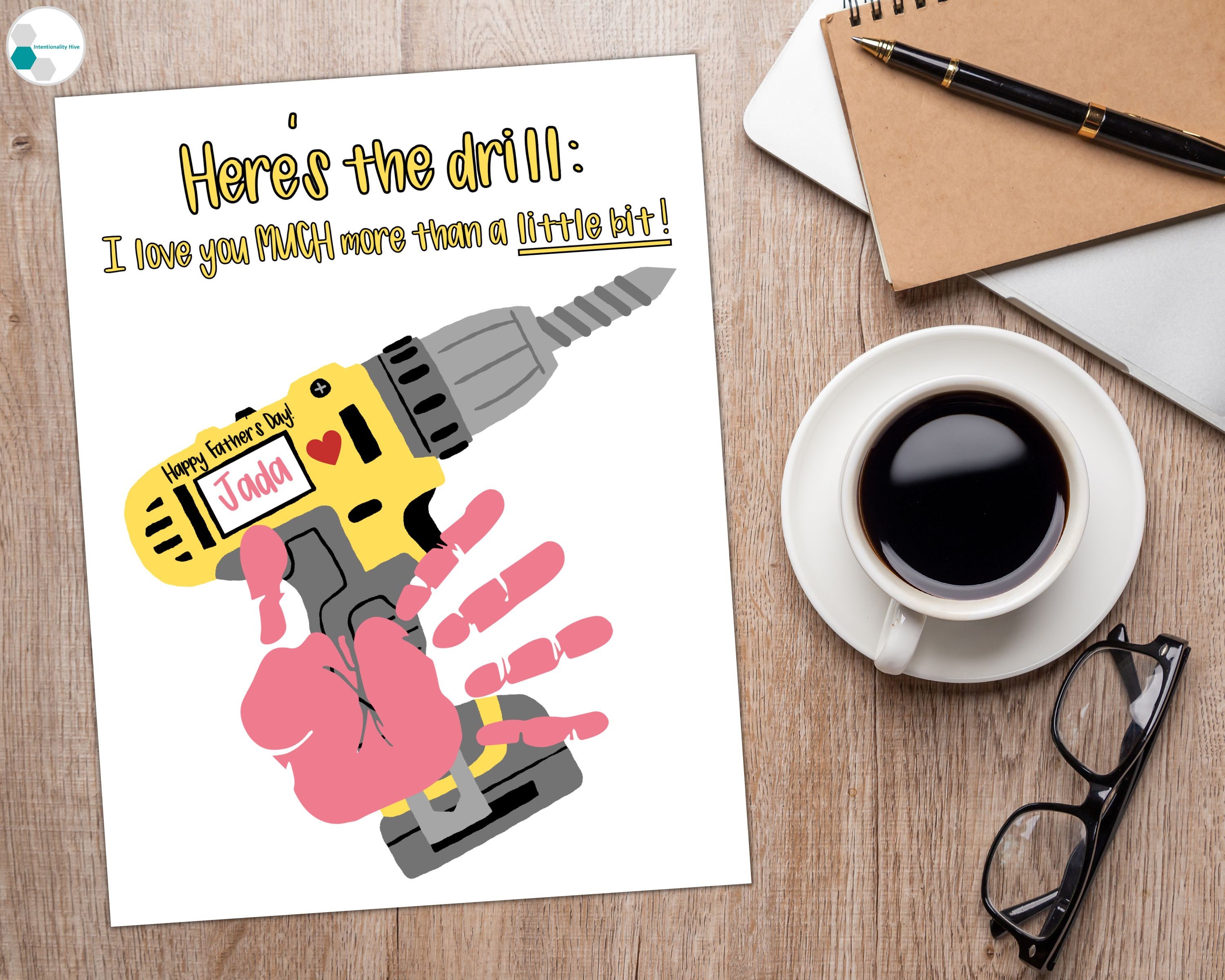 Drill Father's Day Handprint Craft Printable Tool Craft - Etsy