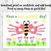 Bee Mother's Day Handprint Art for Toddlers, Preschool, Baby, Kids Bee ...