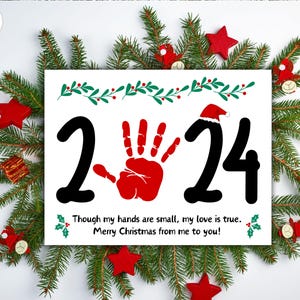 2024 Christmas Handprint Art Poem, Christmas 2024 Handprint Craft for ...