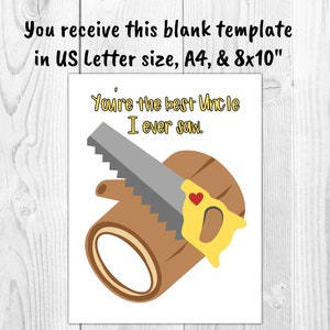 Uncle Handprint Craft Saw, Uncle Father's Day Uncle Card, Uncle Baby ...