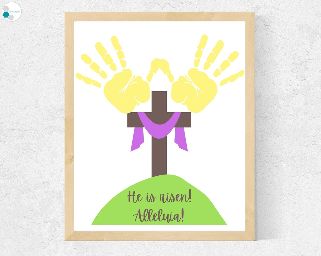 He is Risen Handprint Craft | Religious Craft Christian Easter Craft ...