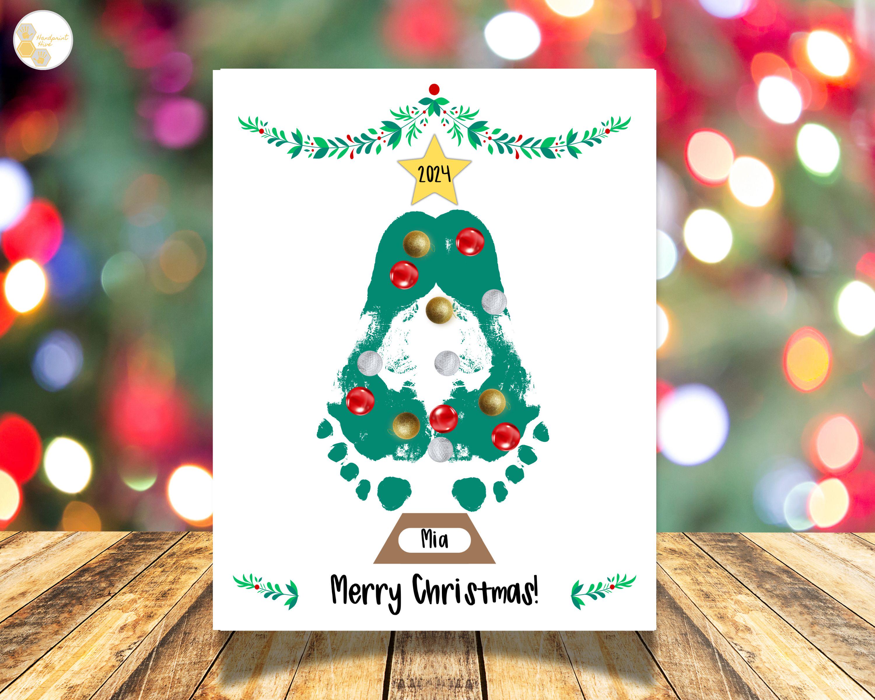 2024 Christmas Tree Handprint Craft Printable, Handprint Christmas Tree ...
