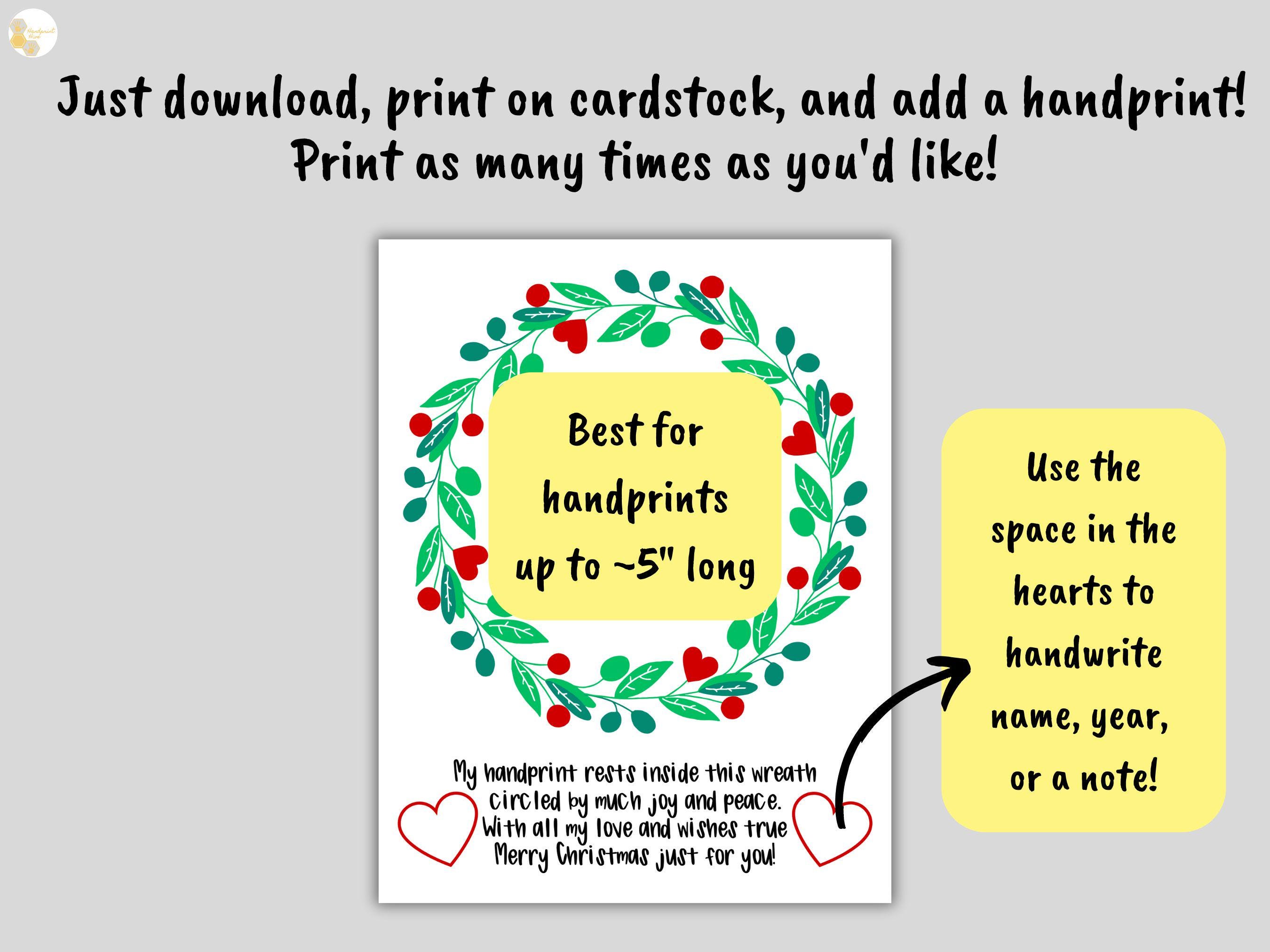 Christmas Wreath Handprint Art Poem, Christmas Handprint Wreath Craft ...