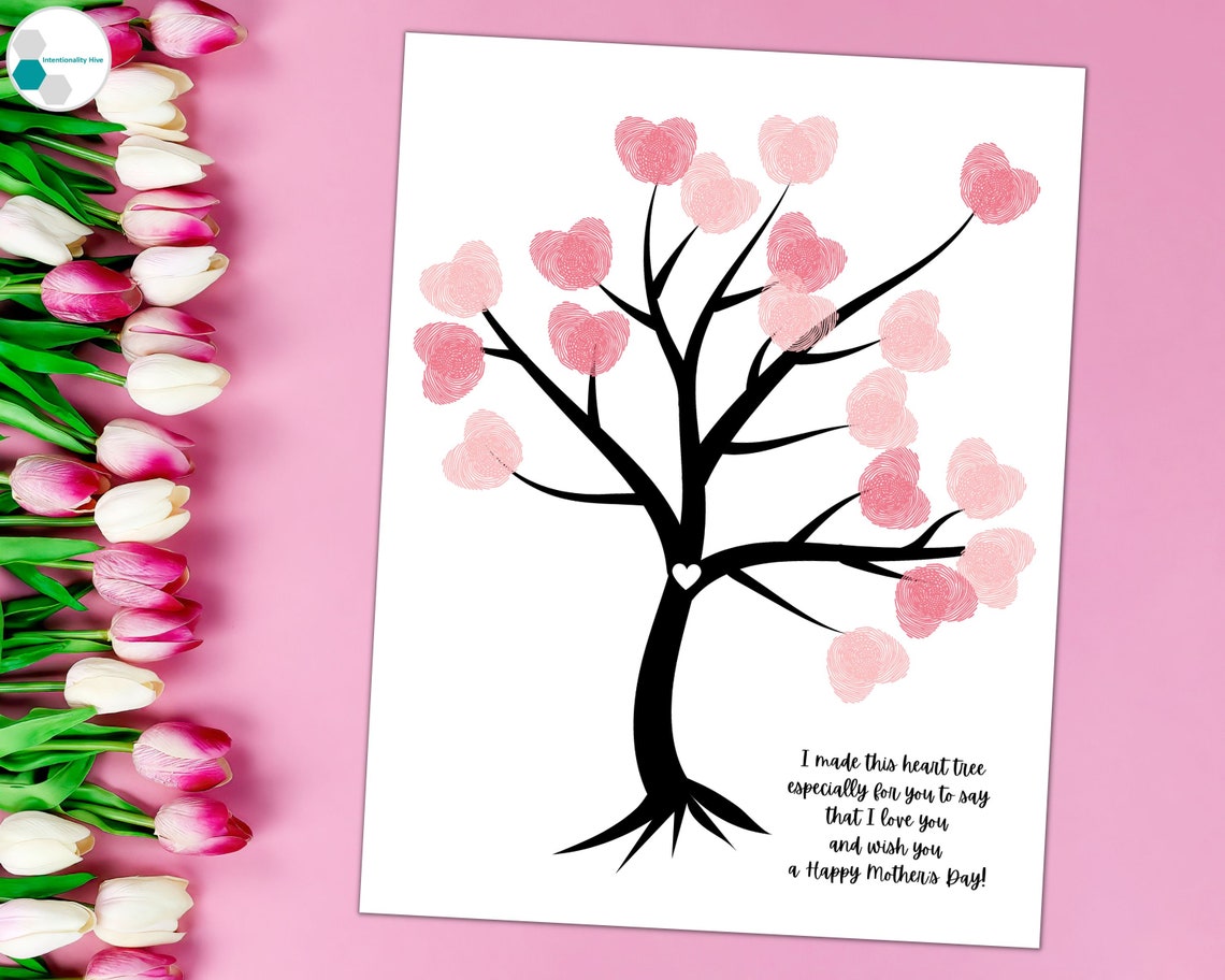 Fingerprint Mother's Day Craft for Kids, Toddlers, Baby | Mom or ...