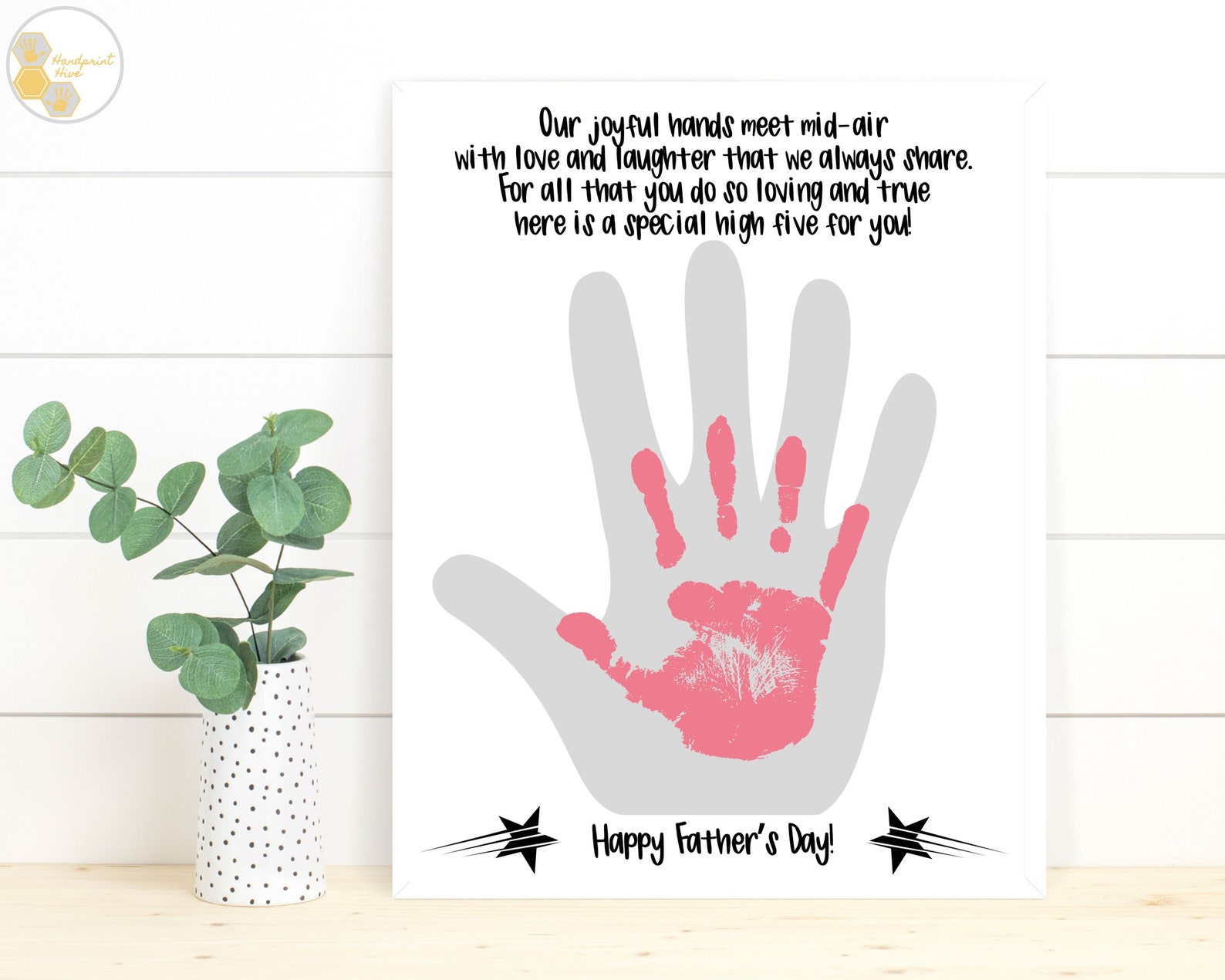 Father's Day Handprint Art Poem High Five, Handprint Father's Day Poem ...