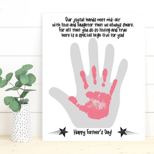 Father's Day Handprint Art Poem High Five, Handprint Father's Day Poem ...