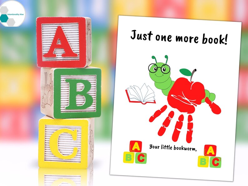 Bookworm Craft for Kids Apple Handprint Art for Preschool / - Etsy