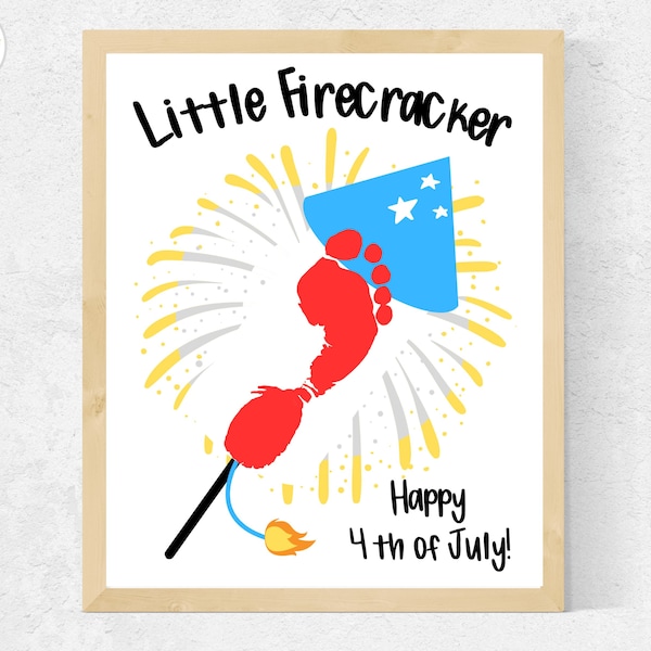 4th of July Baby Footprint - Etsy
