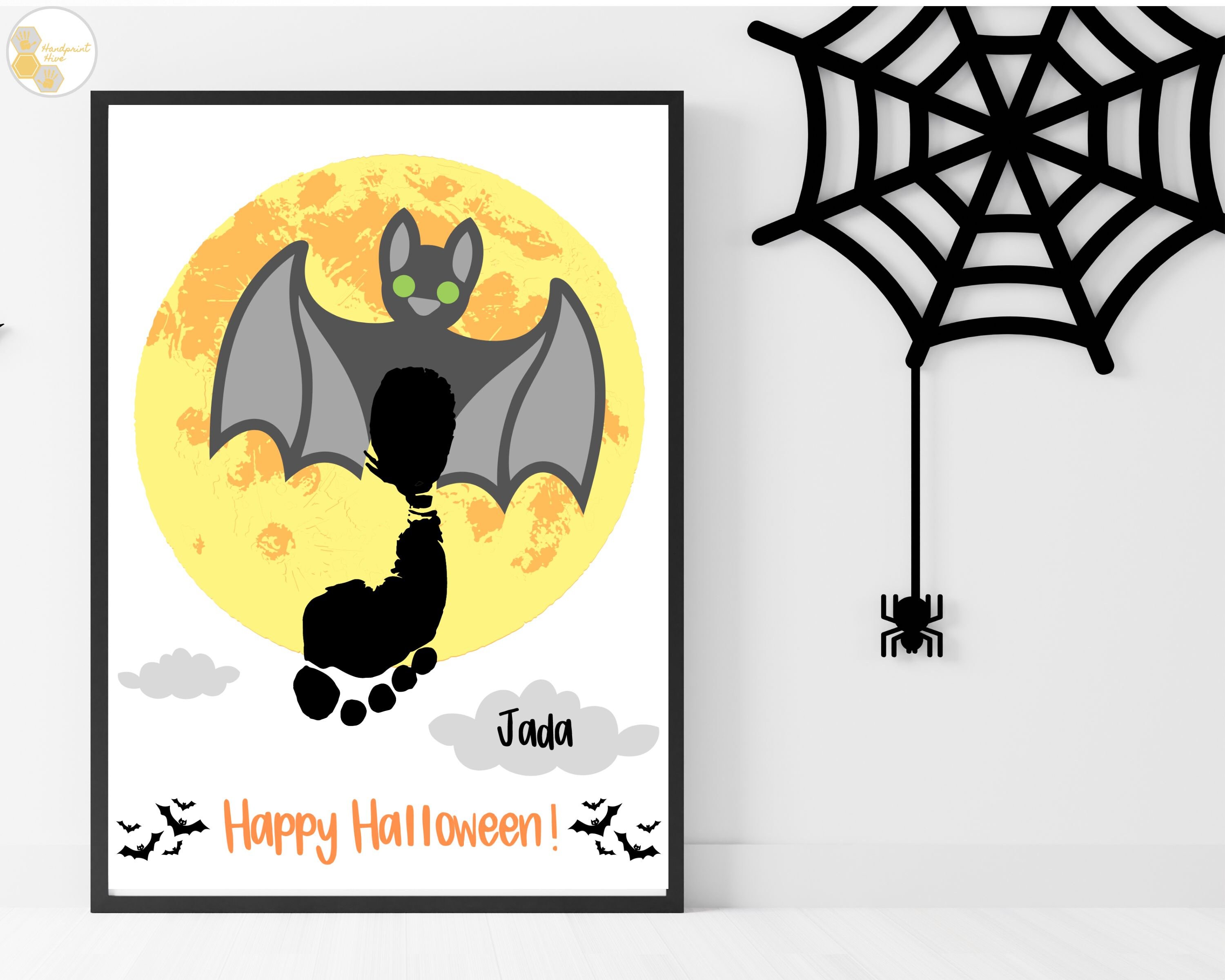 Bat Footprint Art: Halloween Craft for Kids (digital Download) - Etsy