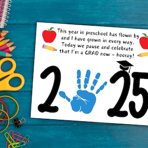 2025 Preschool Graduation Handprint Poem, Last Day of Preschool ...