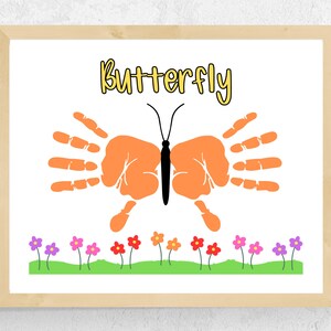 Butterfly Handprint Footprint Art Life Cycle Craft, Butterfly Handprint ...