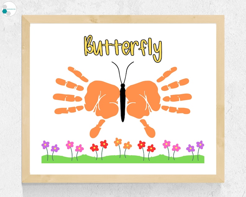 Butterfly Handprint Footprint Art Life Cycle Craft, Butterfly Handprint ...