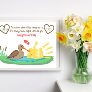 Mother Duck Handprint Art Poem, Mother's Day Handprint Craft Printable ...