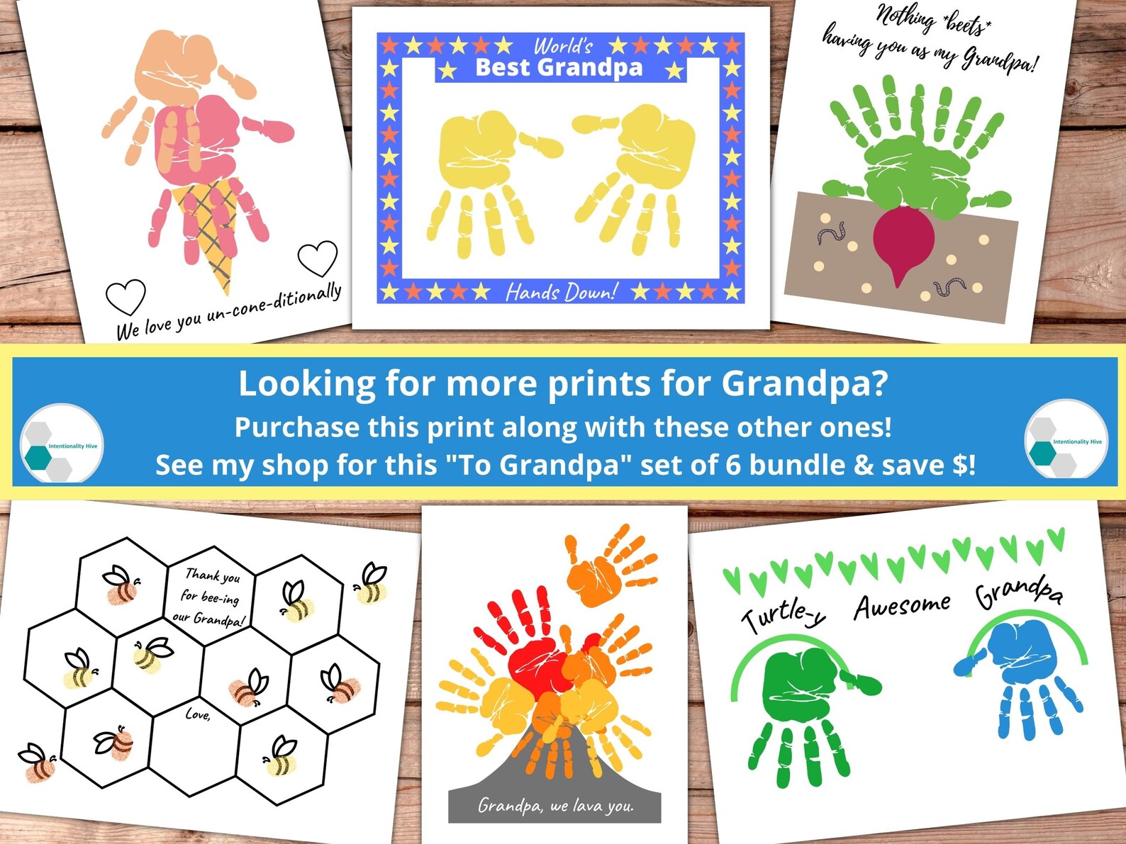 Grandpa Printable Handprint Craft Father's Day Handprint - Etsy