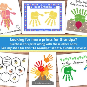 Grandpa Printable Handprint Craft Father's Day Handprint - Etsy