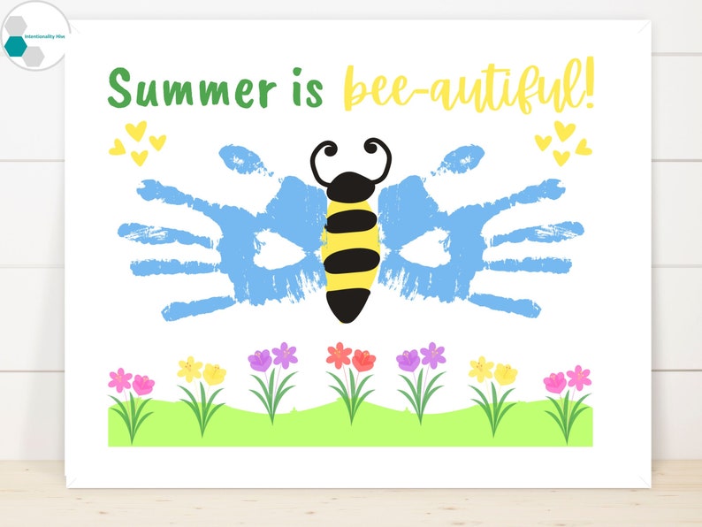 Summer Handprint Art Craft Printable Summer Craft for - Etsy