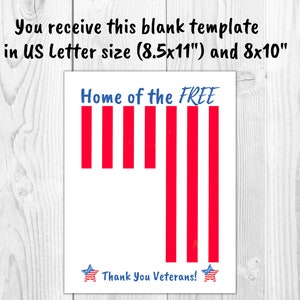 Veterans Handprint Craft From Kids | Printable Veterans Day Craft ...