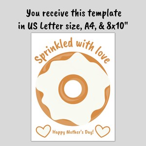 Donut Mother's Day Fingerprint Craft, Mom Fingerprint Art Grandma Gift ...