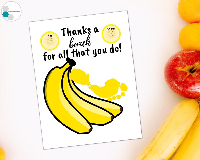 Daycare Teacher Thank You Printable Thanks a Bunch Banana - Etsy