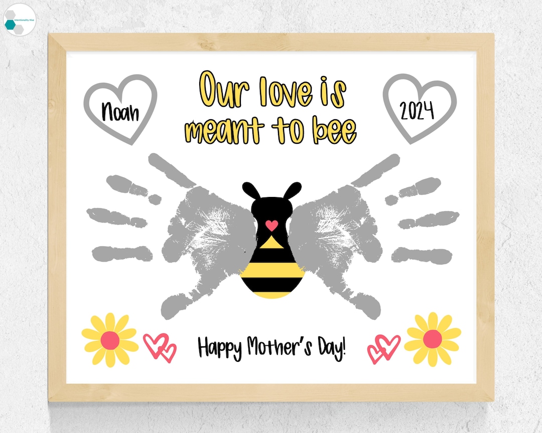 Bee Mother's Day Handprint Craft, Mother's Day Craft for Toddler ...