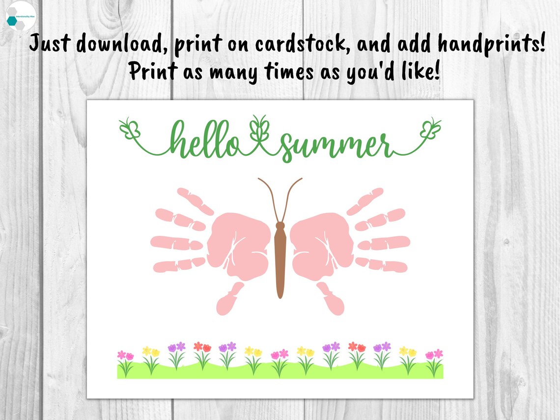 Butterfly Handprint Art | Printable Butterfly Craft | Preschool ...