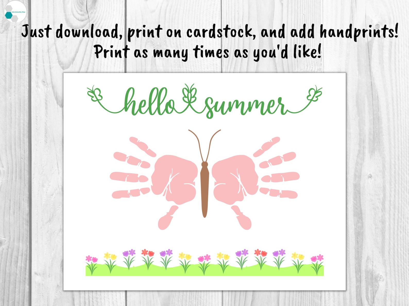 Butterfly Handprint Art Printable Butterfly Craft Preschool / Daycare ...