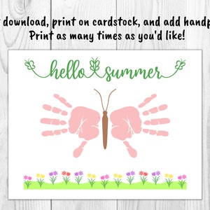 Butterfly Handprint Art | Printable Butterfly Craft | Preschool ...