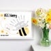 Bee Spring Handprint Art Craft Printable, Happy Spring Handprint Craft ...