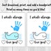 Whale Handprint Art for Mom Printable Mom Gift From Baby Boy, Girl ...