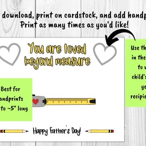 Tape Measure Father's Day Handprint Craft Printable, Tool Craft for ...