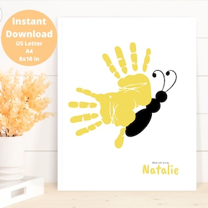 Flying Butterfly Handprint Craft Printable Butterfly Art | Etsy
