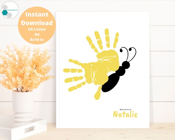 Flying Butterfly Handprint Craft Printable Butterfly Art | Etsy