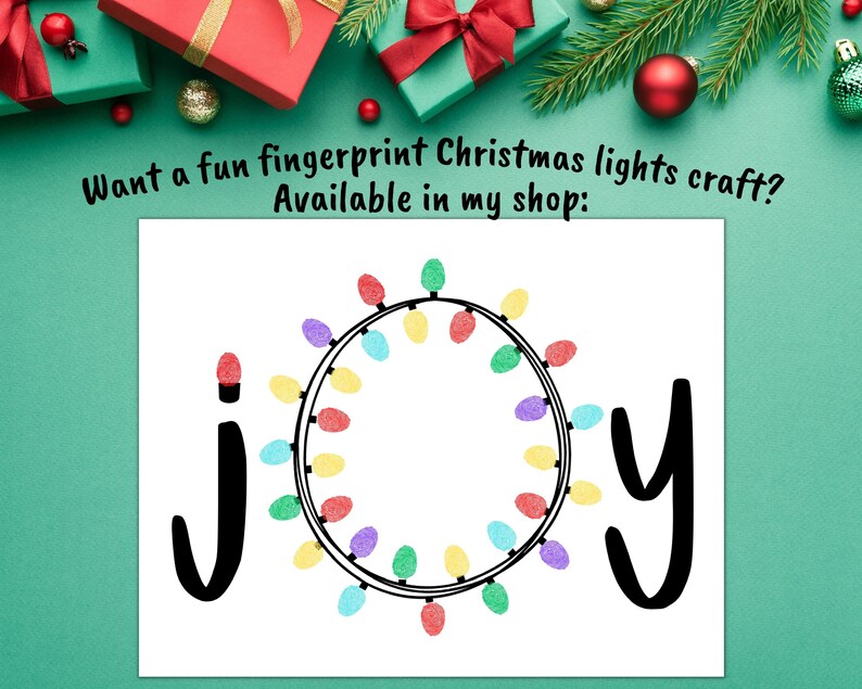 Handprint Christmas Lights Craft for Toddlers Baby Kids, Christmas ...