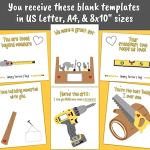 Tool Dad Handprint Footprint Art Craft Bundle, Father's Day Handprint ...