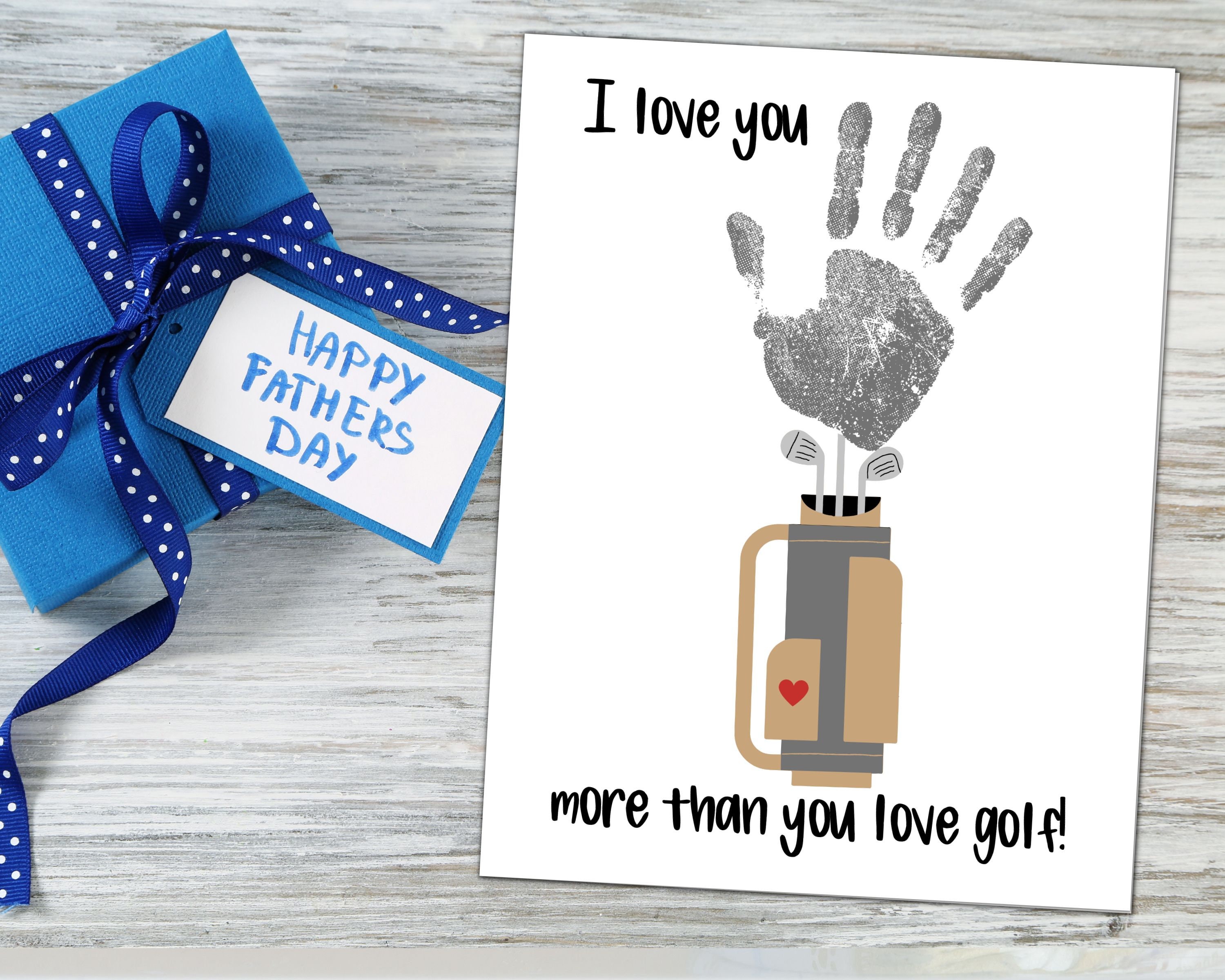 Golf Grandpa Handprint Gift Father's Day Handprint Golf - Etsy